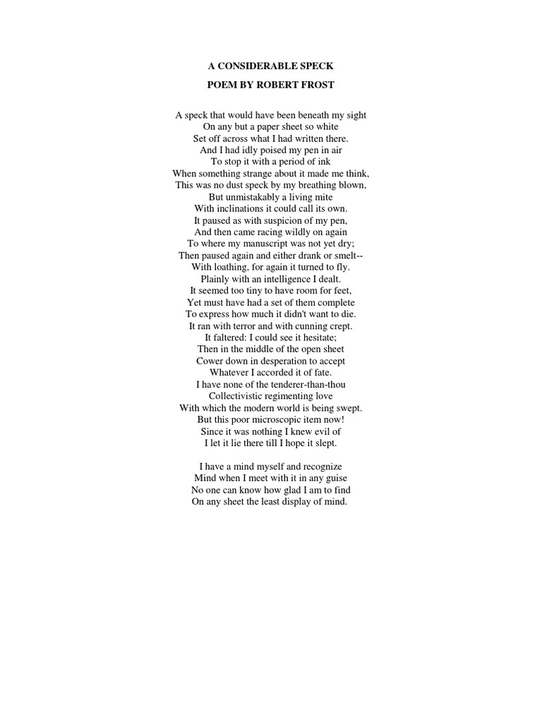 A Considerable Speck | PDF