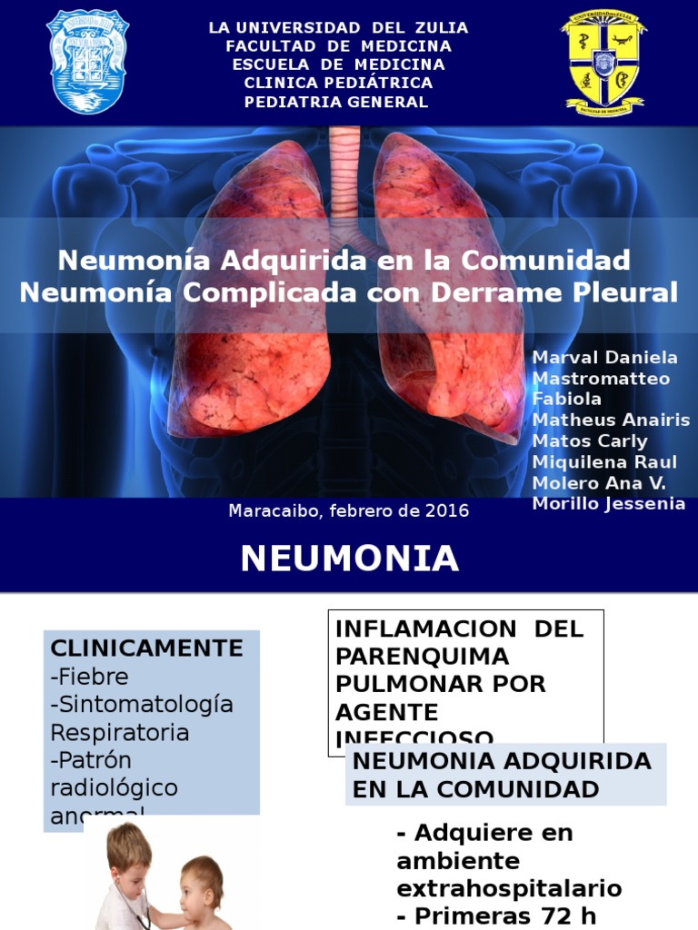 Neumonía y Derrame Pleural en Pediatría | PDF | Neumonía | Proteína C ...