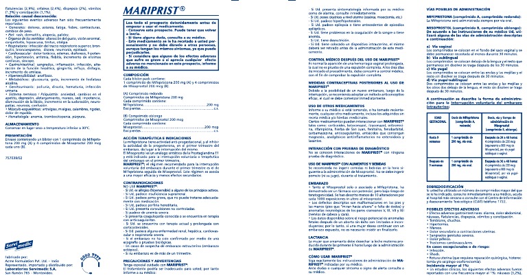 Mariprist Prospecto | PDF