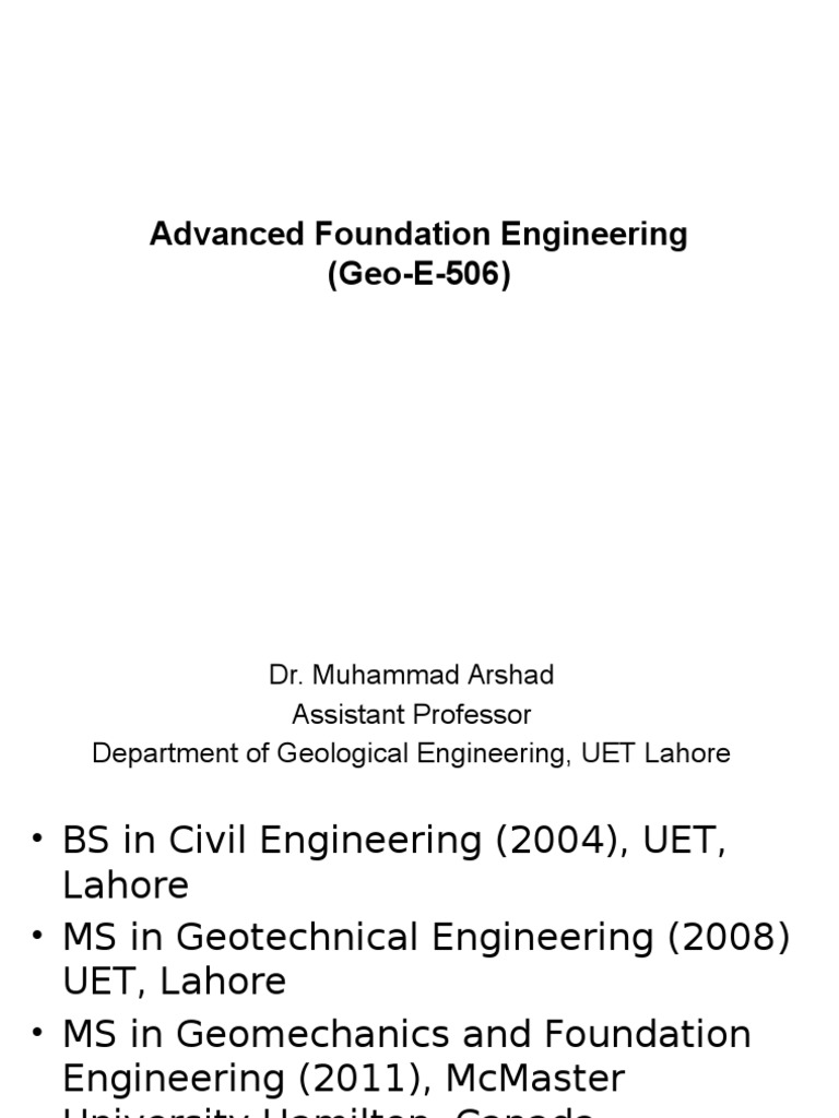 Intro To Foundation Engineering | PDF | Deep Foundation | Column