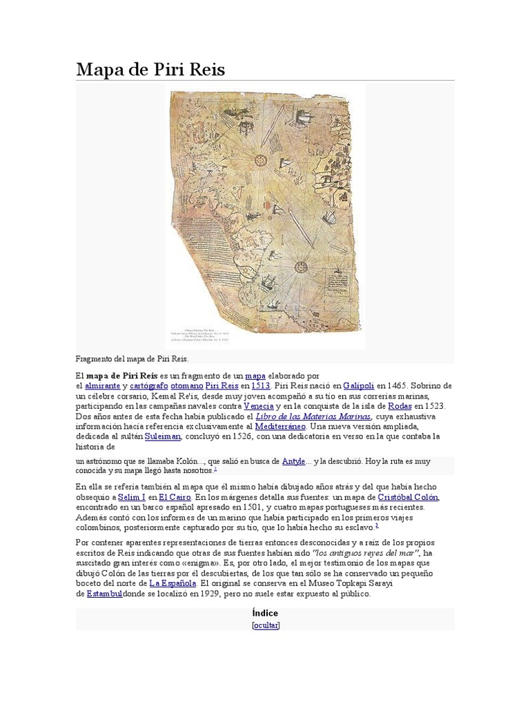 Mapa de Piri Reis | Descargar gratis PDF | Geografía | Cartografía