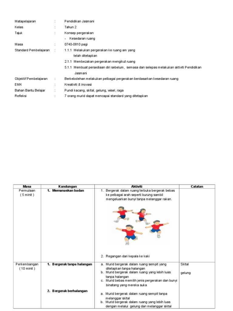 RPH PJ Tahun 2 | PDF