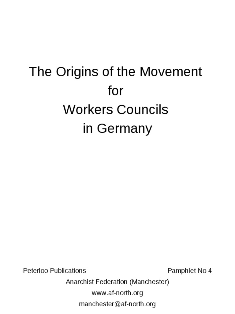 The Origin Of The Movement For Workers Councils In Germany Pdf