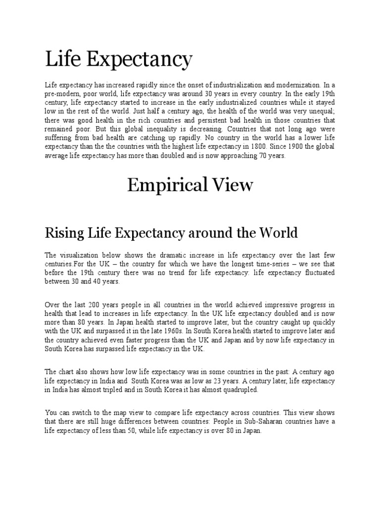 Life Expectancy | PDF | Life Expectancy | Gross Domestic Product