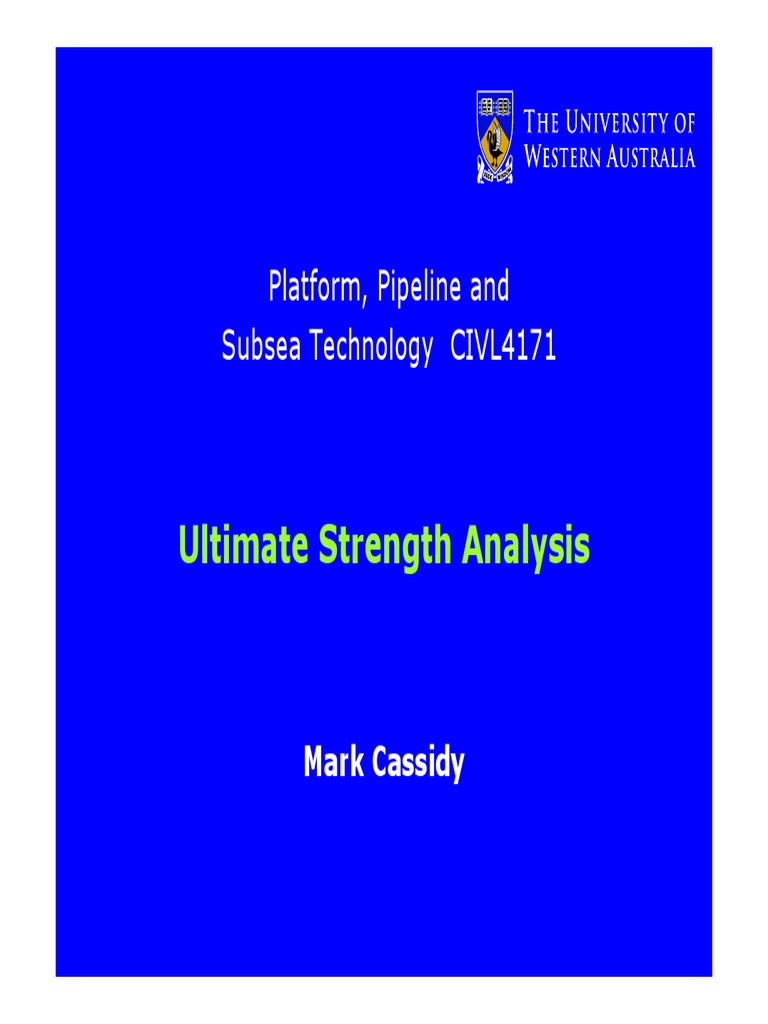 Ultimate Strength Analysis | PDF | Buckling | Yield (Engineering)