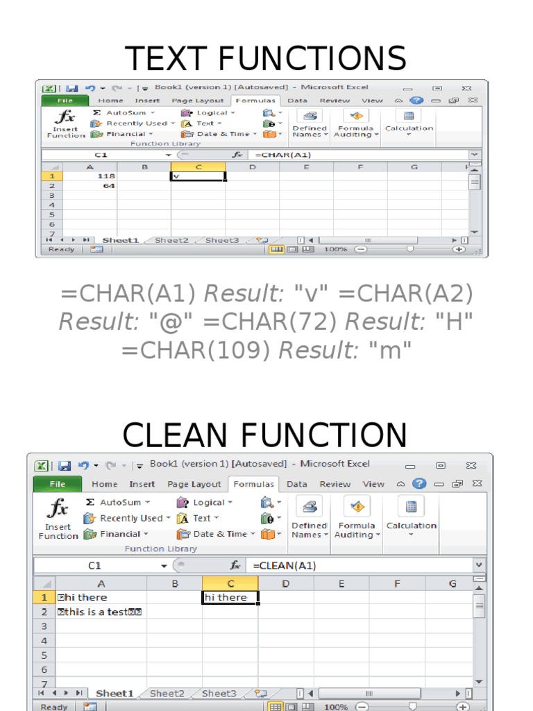 Ms Excel Text Functions 3 Parameter Computer Programming Physics And Mathematics