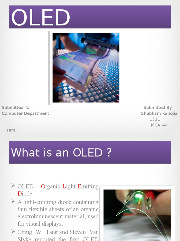 OLED ppt | Oled | Liquid Crystal Display