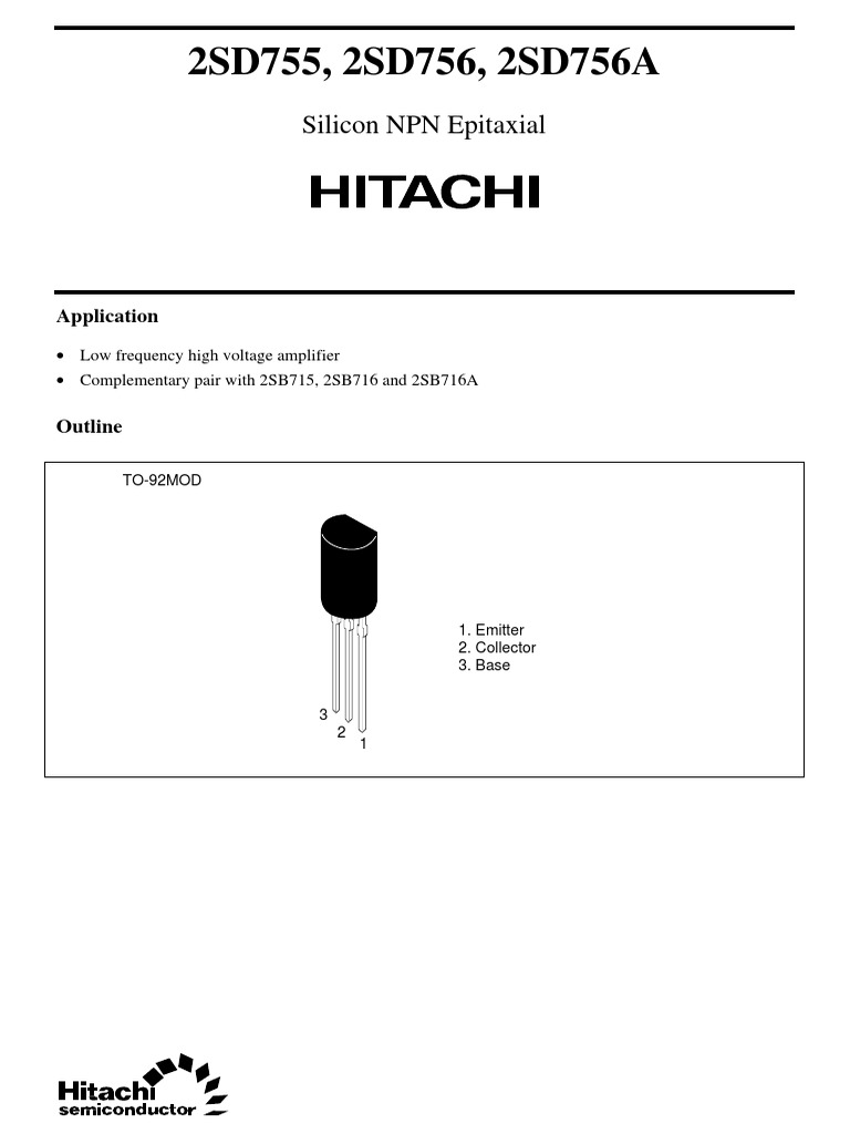 D756 | PDF | Bipolar Junction Transistor | Electronics