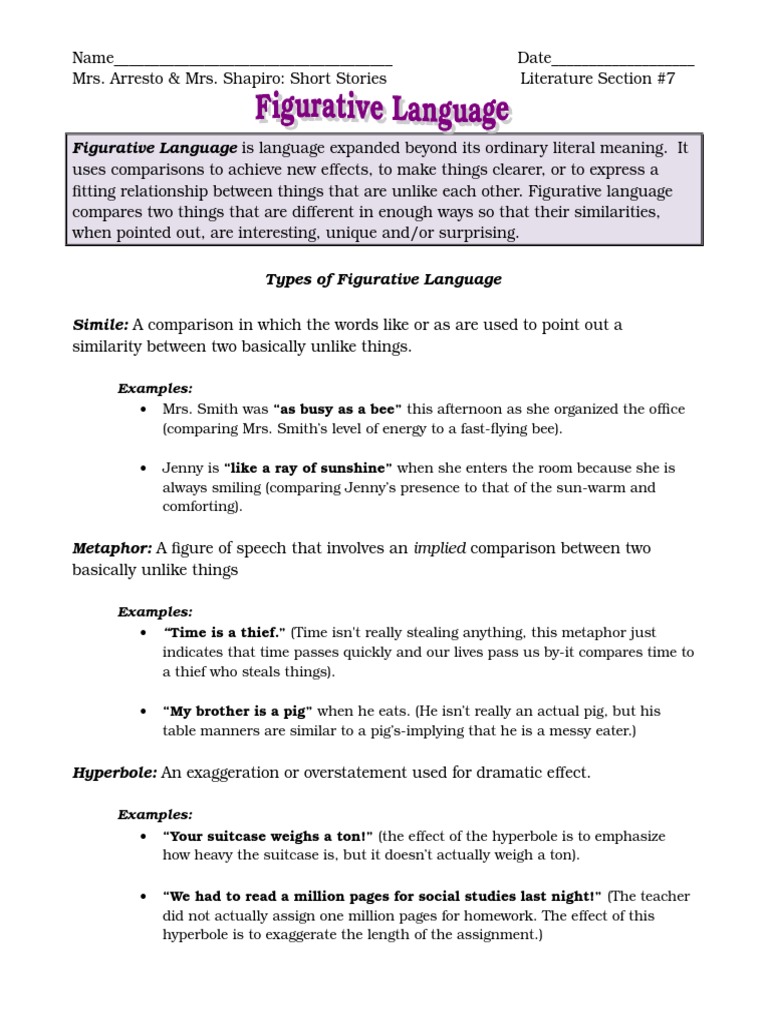 Understanding Figurative Language | PDF | Metaphor | Poetry