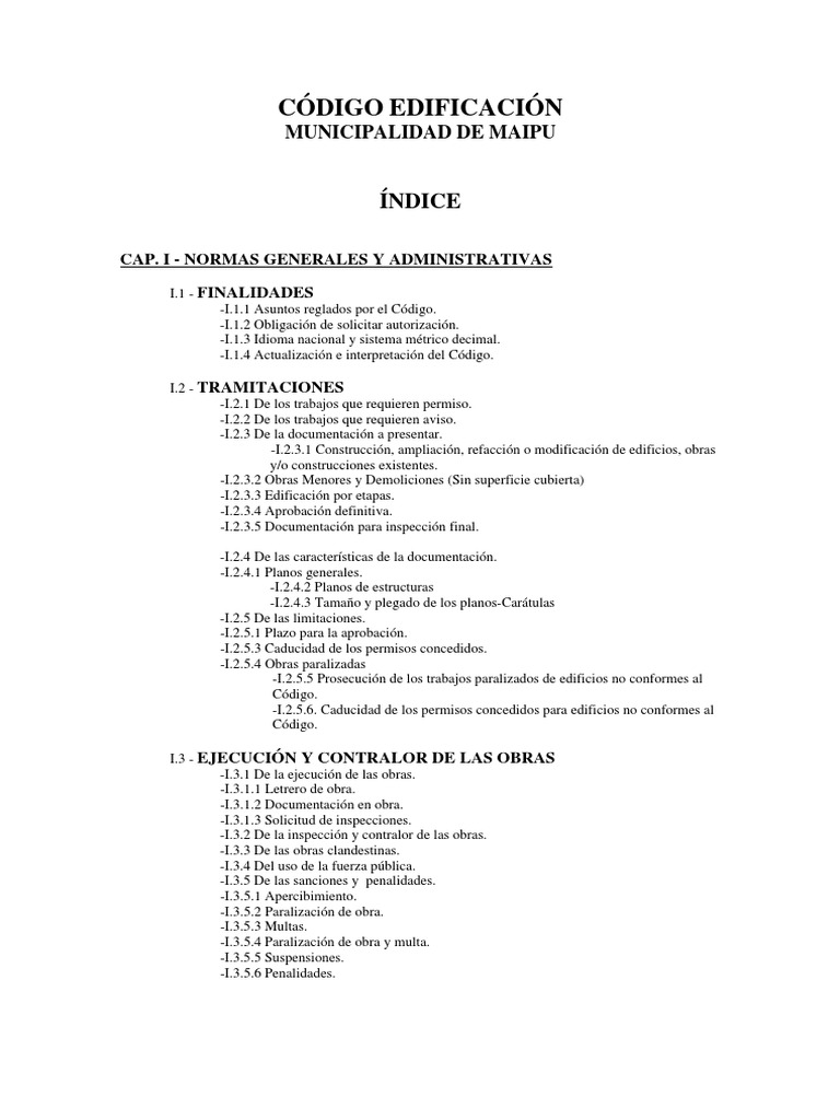 Código de Edificación de Maipu | PDF | Arquitecto | Calle