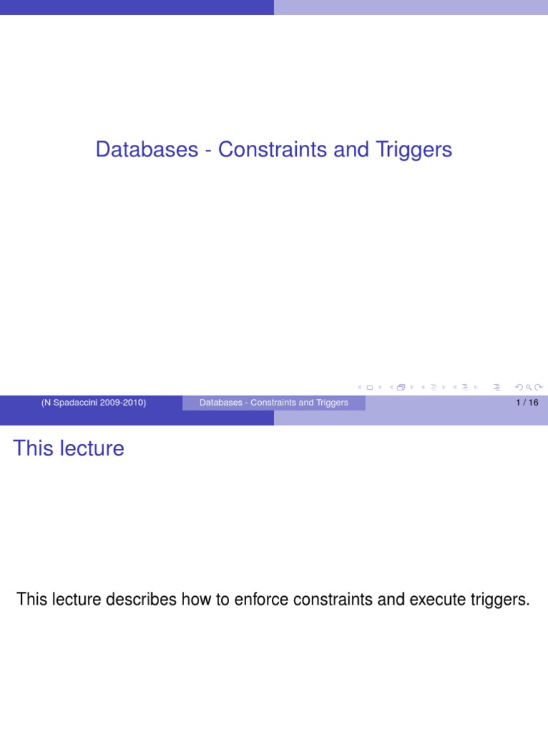 DB Triggers | PDF | Relational Database | Databases