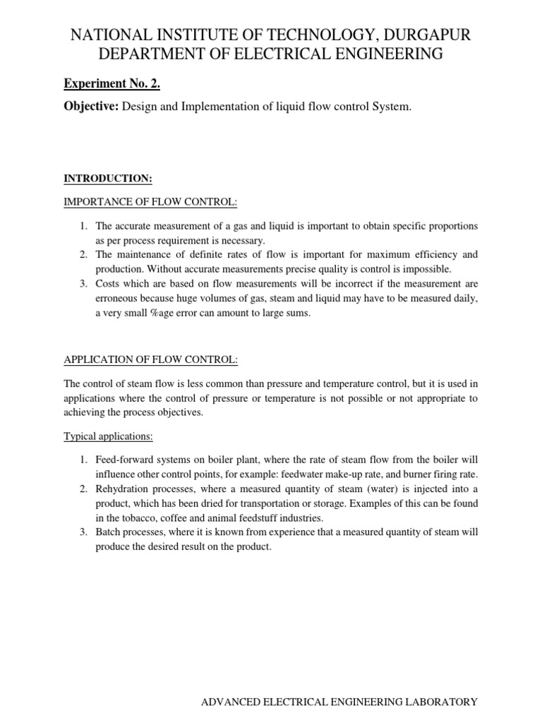Water Flow Control System V2 PDF | PDF | Measuring Instrument | Valve