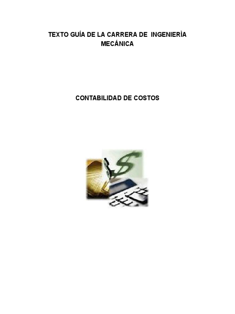 Texto Guía Contab. de Costos | PDF | Costo | Inventario