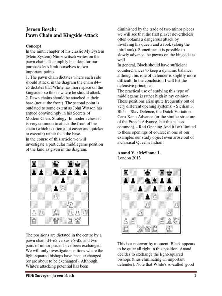 Pawn Chains & Kingside Attacks in Chess | PDF | Chess Openings ...