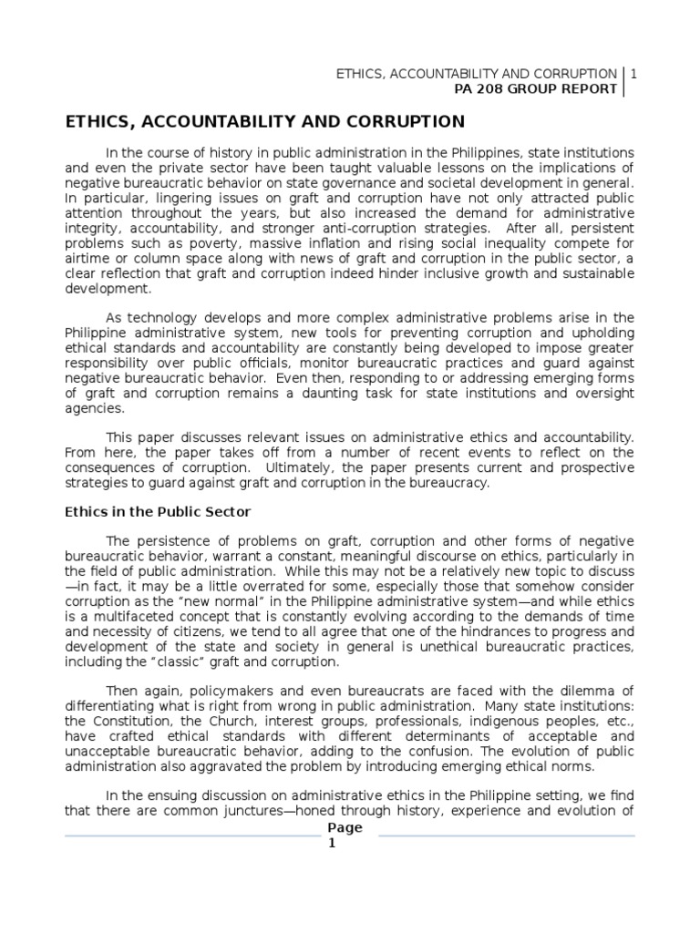 Ethics and Accountability | Accountability | Public Administration