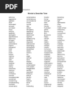 Printable List of 305 Values | PDF | Courage | Philosophical Theories