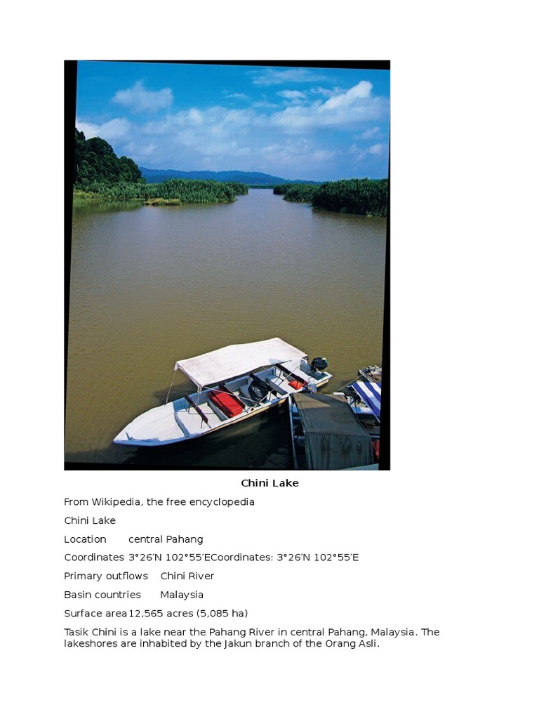 Chini Lake | PDF | Conservation | Water