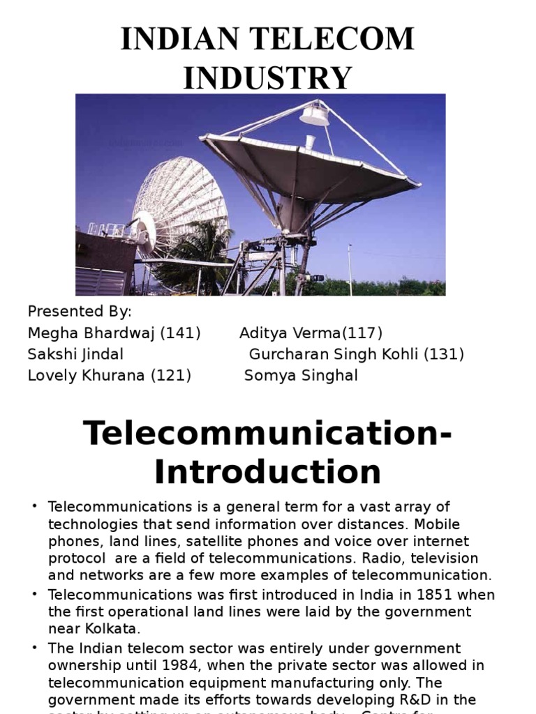 Overview of Indian Telecom Industry | PDF | Telecommunication ...