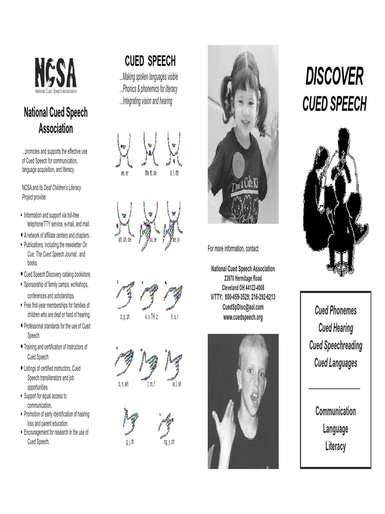 Cs Definition Discover Cued Speech Cs Brochure | PDF | Hearing Loss ...
