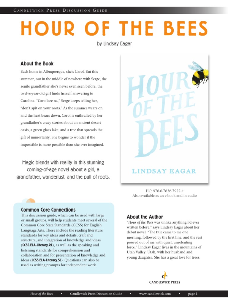 Discussion Guide for Hour of the Bees | PDF | Poetry | Young Adult