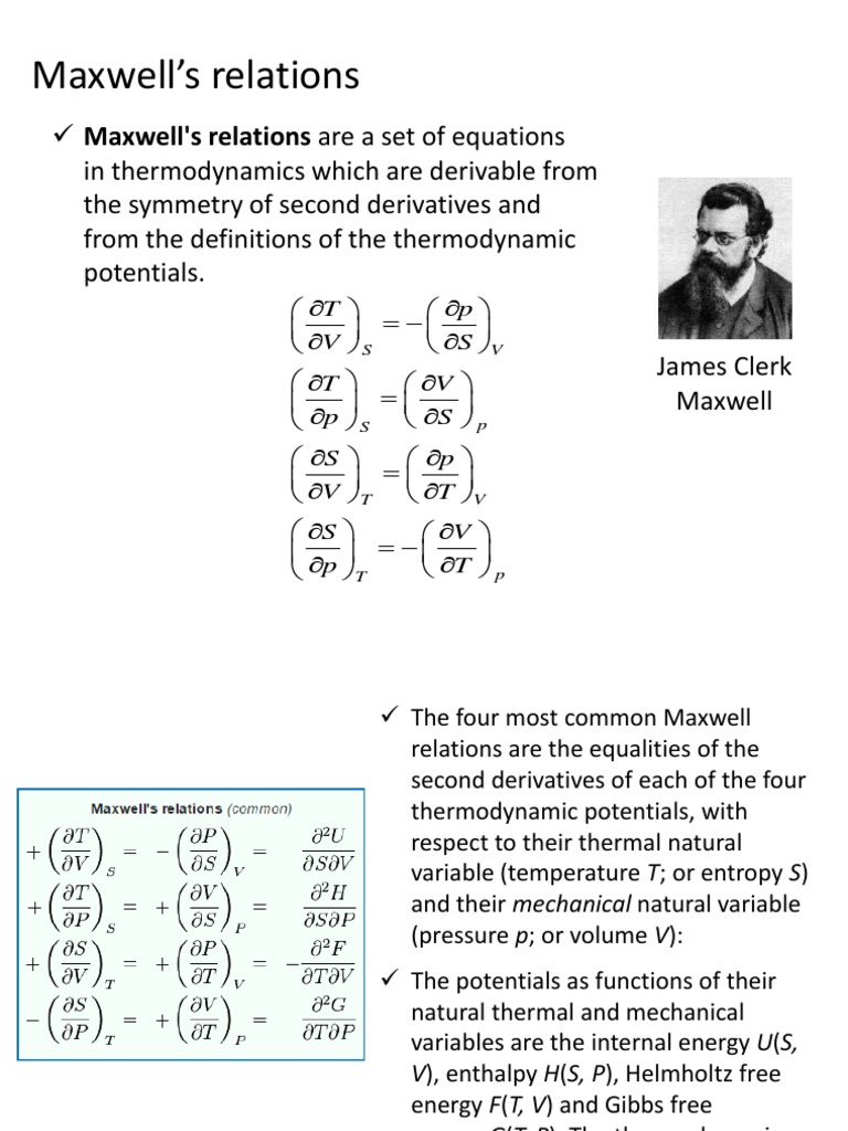 Maxwells Relations Third Law | PDF | Continuum Mechanics | Thermodynamics