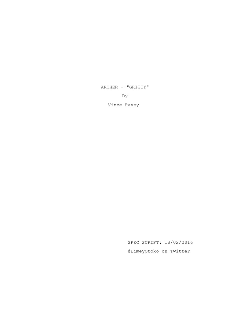 Archer - Gritty (Reddit Version) | PDF | Leisure