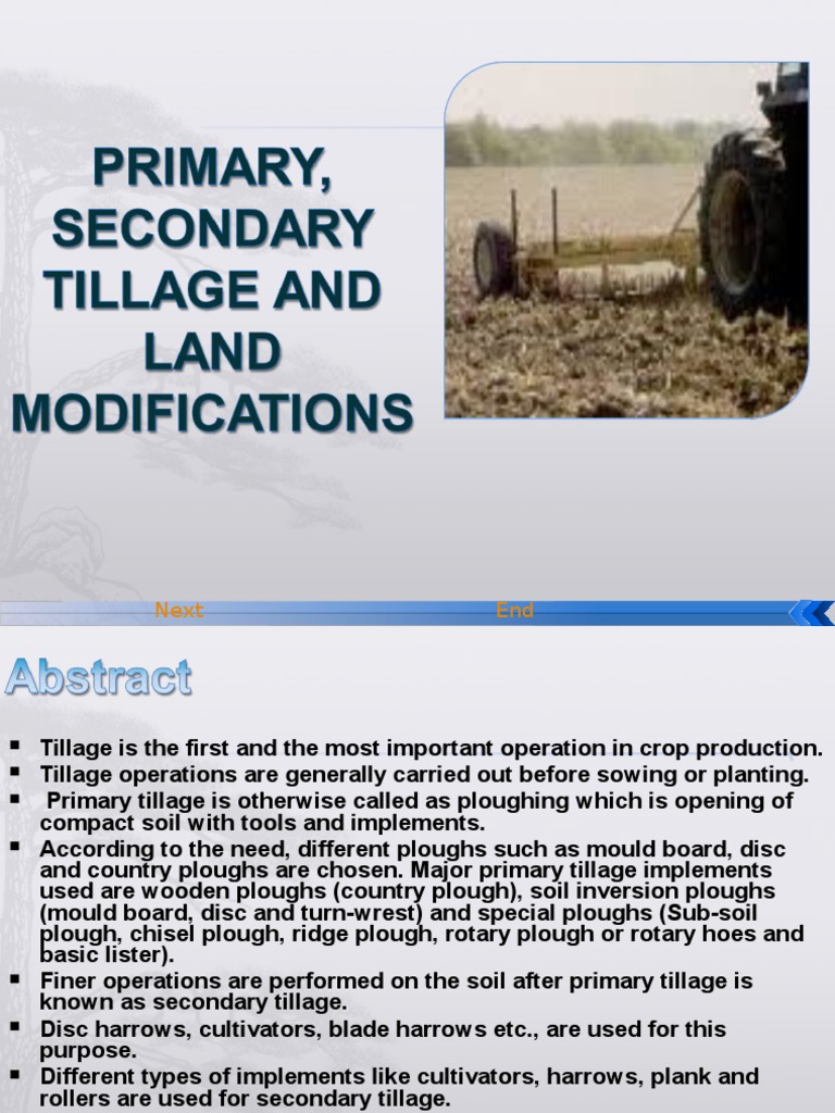 Primary, Secondary Tillage and Land Modifications | Plough | Tillage