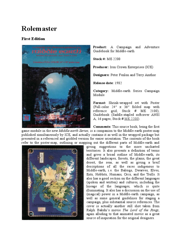 Middle-earth Campaign Guidebook | PDF