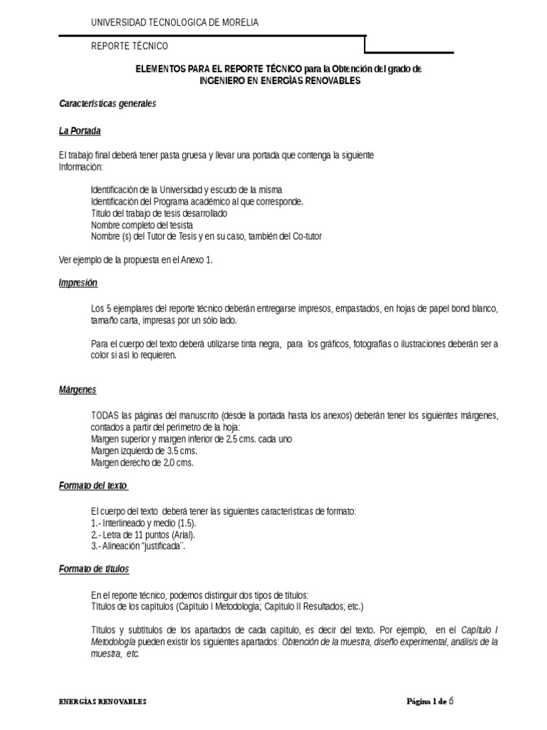 Estructura Del Reporte Tecnico de Ingenieria | Metodología | Conocimiento