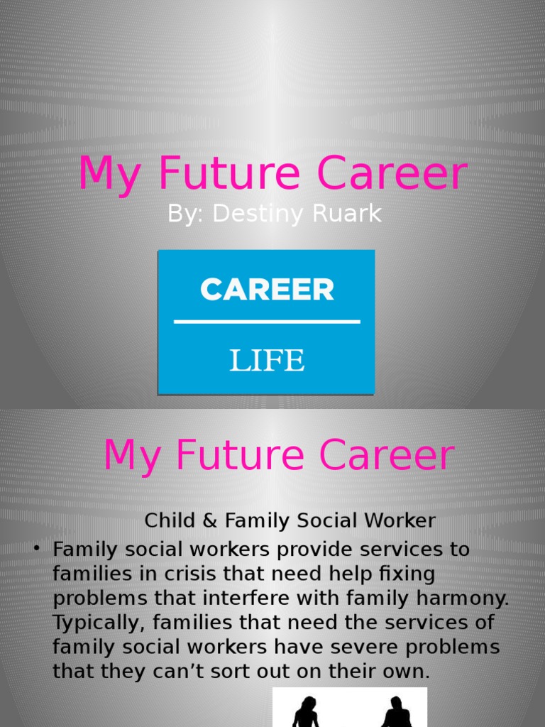 My Future Career | PDF | Mental Health Professional | Social Work