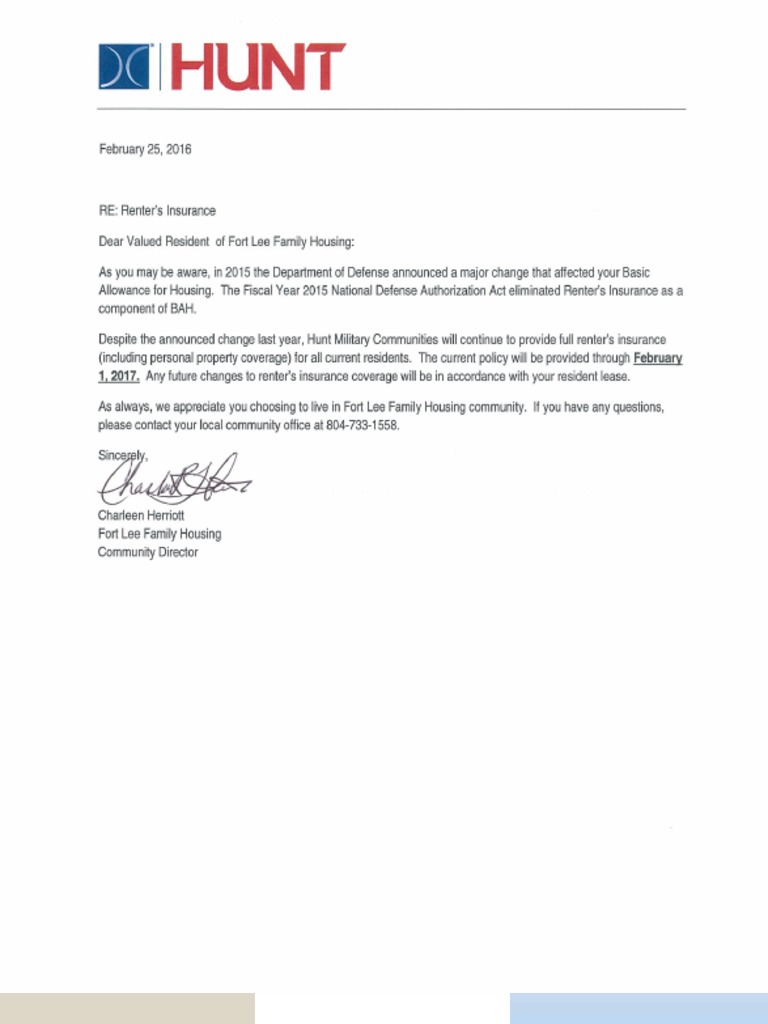 Renters Insurance Notification & Flyer | PDF | Deductible | Insurance