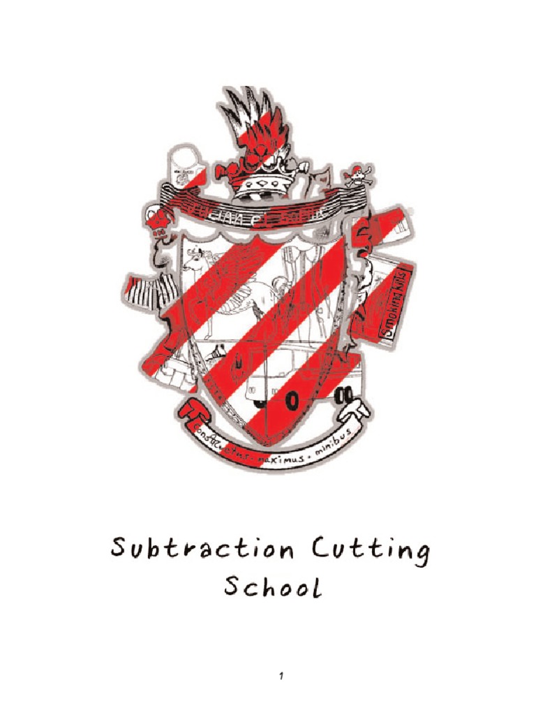 Subtraction Cutting School Book Subtraction Cutting School Book | PDF