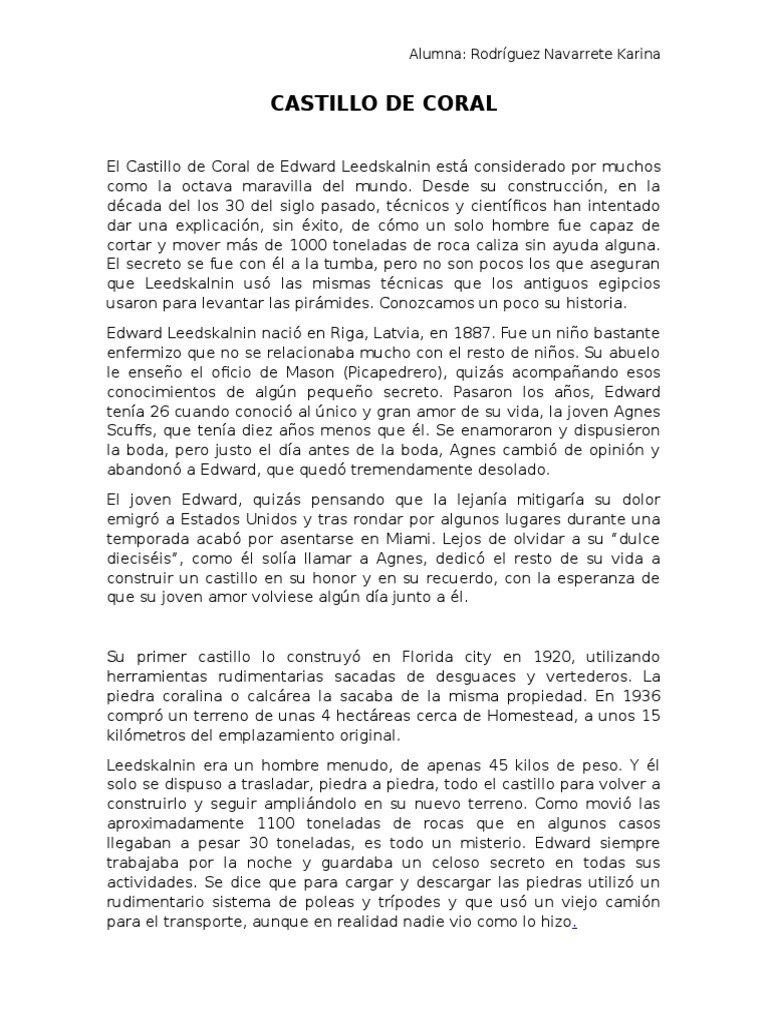 Castillo Coral | PDF | Castillo | Stonehenge