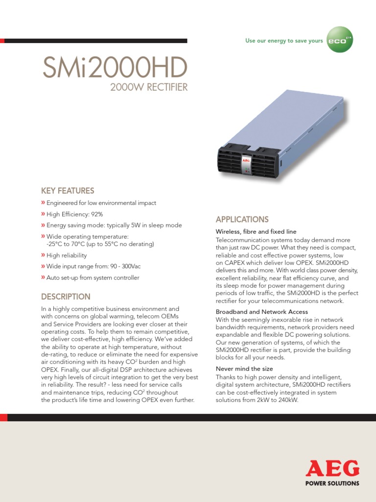 Smi2000hd en | Download Free PDF | Rectifier | Direct Current