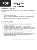 Code of Ethics For Civil Engineers Pice | PDF | Engineer | Engineering