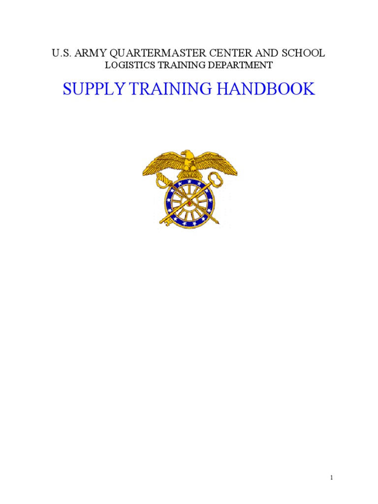 Army Supply Training Handbook | PDF | Division (Military) | Battalion