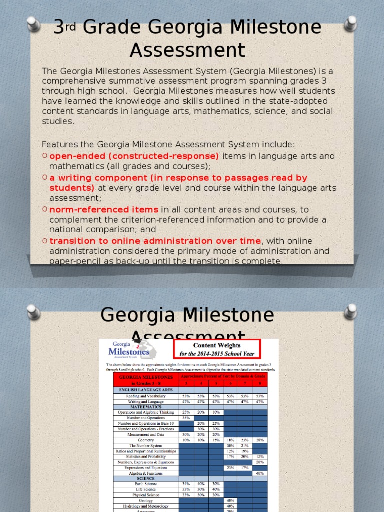 3rd Grade Georgia Milestones Guide | PDF