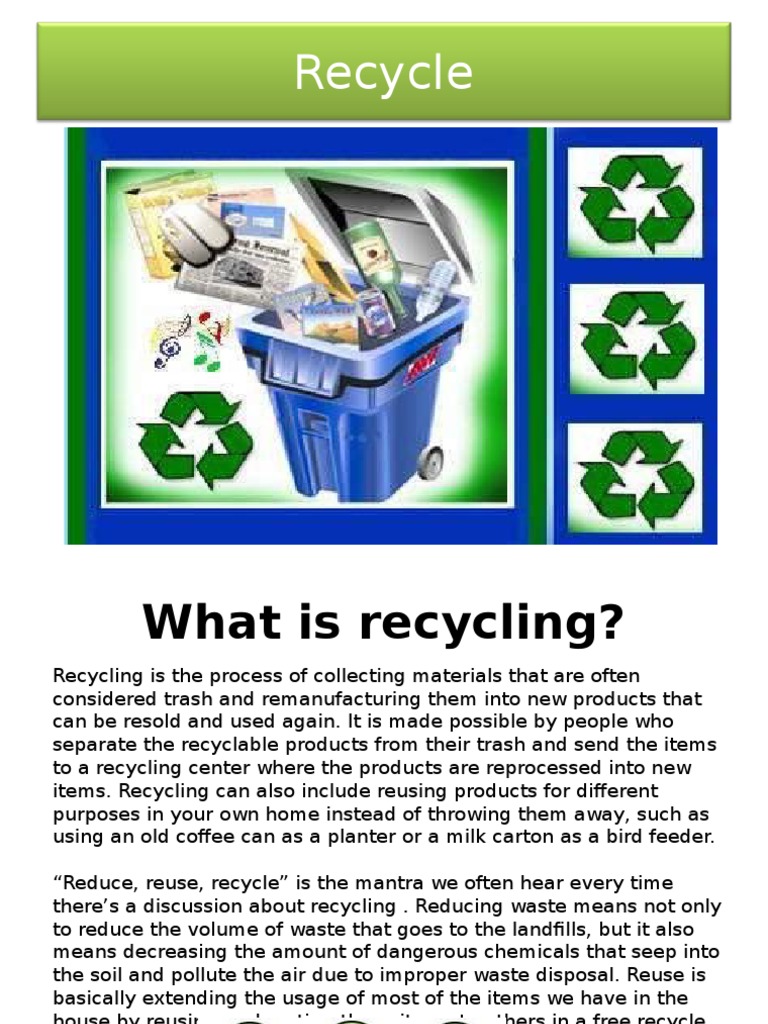 Recycling | PDF | Recycling | Waste