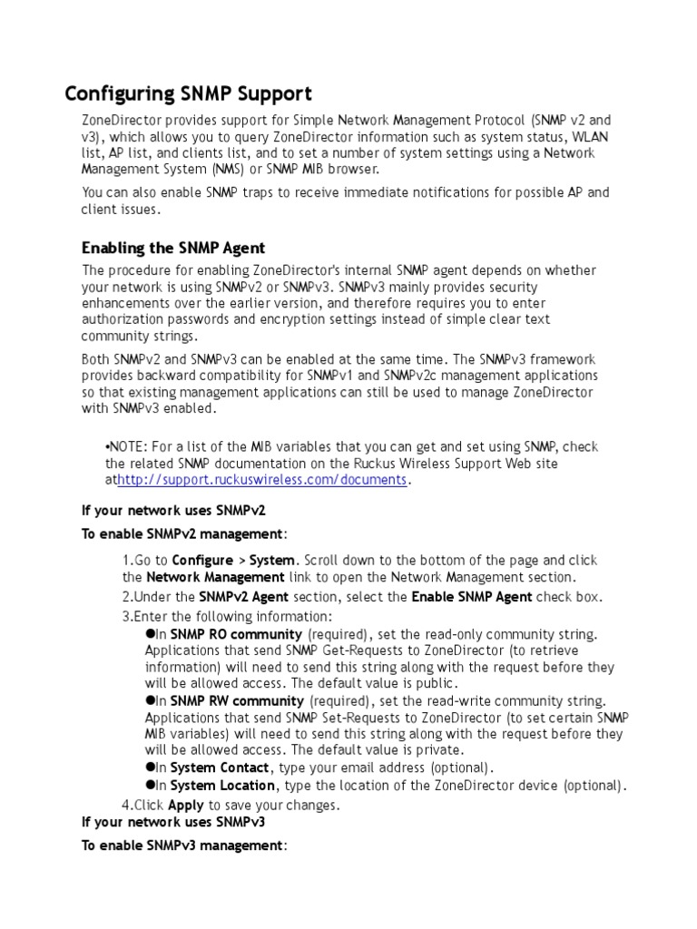 Ruckus SNMP PDF | PDF | Security Technology | Computer Security