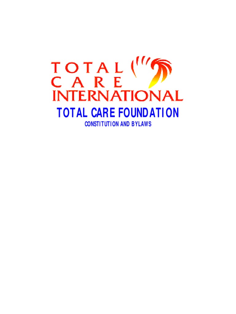 Total Care Foundation Bylaws | PDF | Foundation (Nonprofit ...