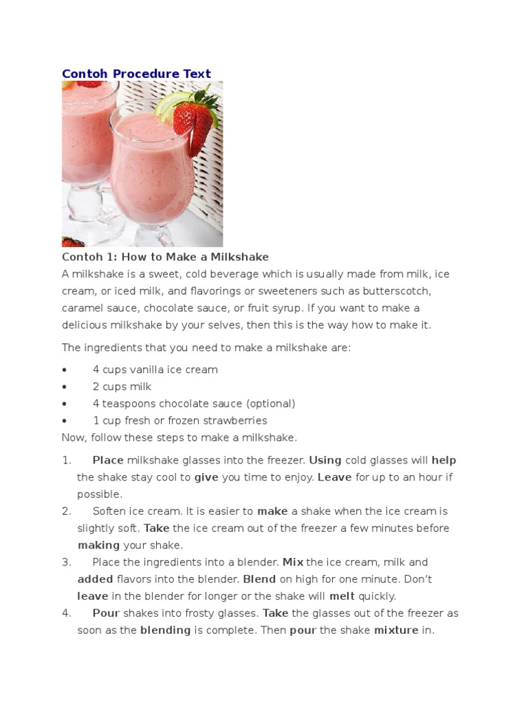 Contoh Procedure Text Nadhiifa | PDF