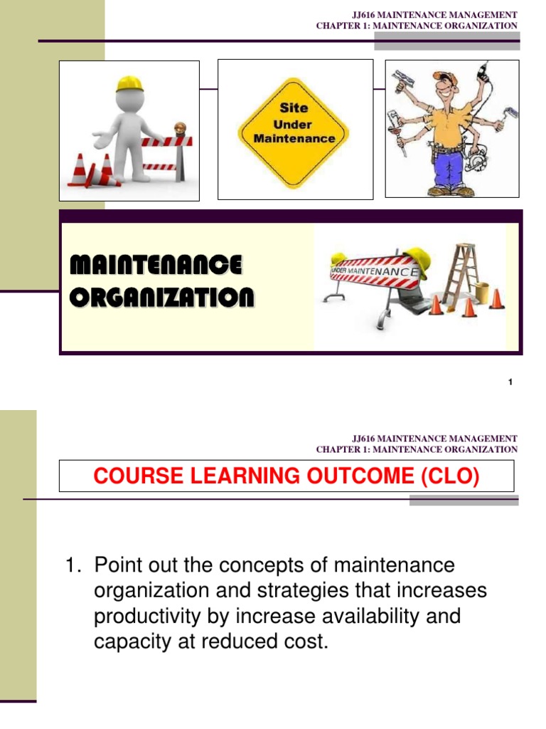 Chapter 1 Maintenance Organization | PDF | Resource | Employment