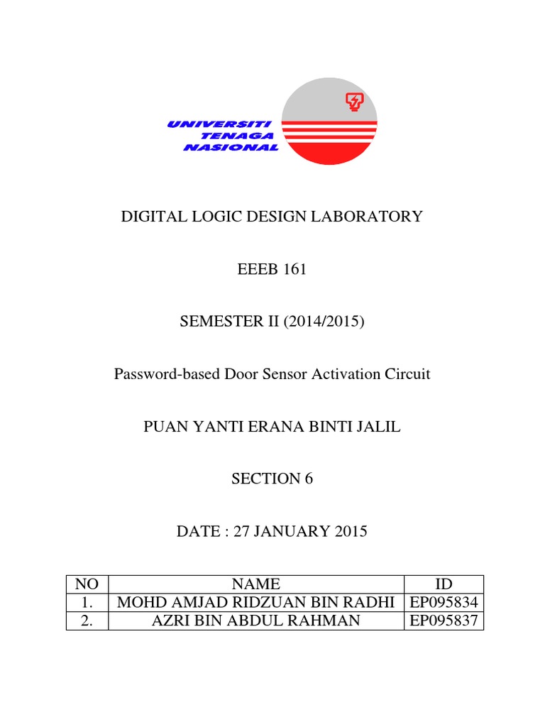 Lab Project Password Based Security Door | PDF | Electronic Circuits ...
