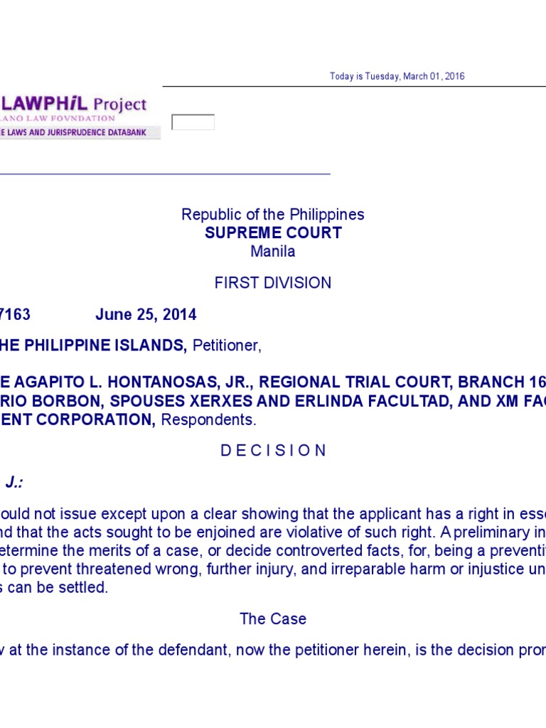 Bpi v. Hon. Hontanosas | PDF | Injunction | Foreclosure