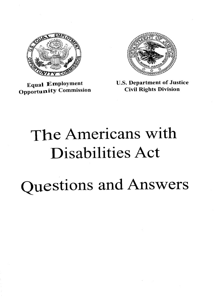02 Americans With Disabilities Act Ada Questions and Answers pdf5333 ...