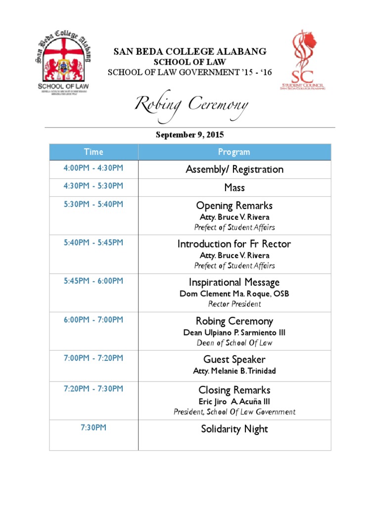 Robing Ceremony | PDF