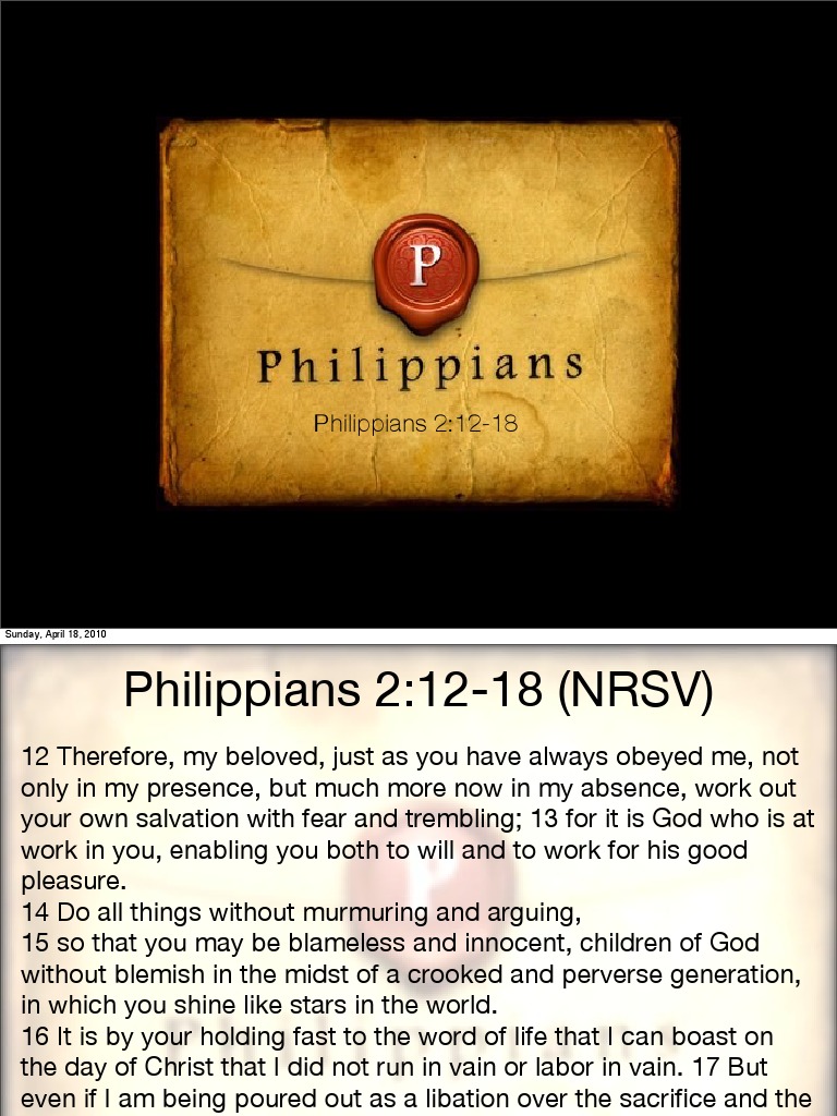 Phil 2-12-18 Presentation | PDF | Sacrifice | Jesus