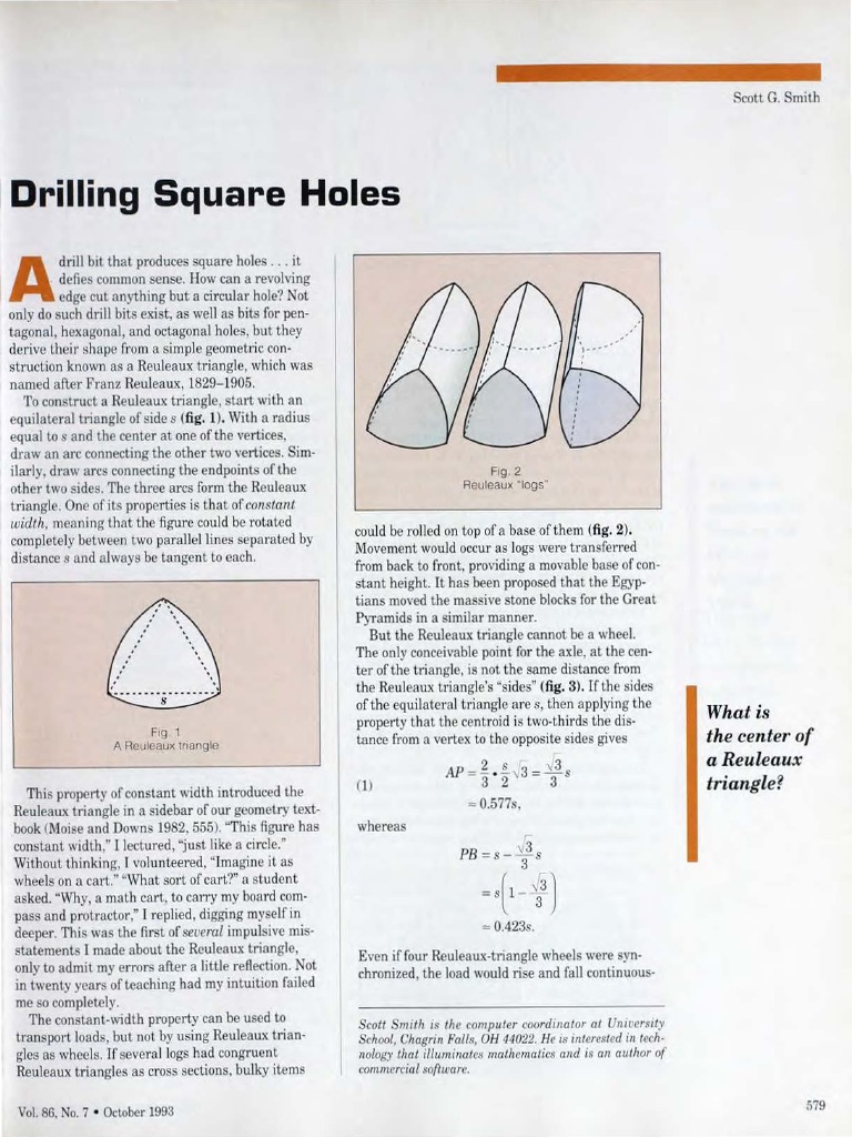 Drilling Square Holes | PDF | Triangle | Euclidean Geometry