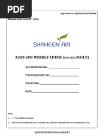 A320 Weekly Maintenance Task Card | PDF | Door | Landing Gear