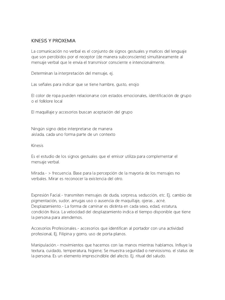 Proxemia | PDF | Comunicación no verbal | Ciencia cognitiva